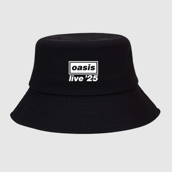 oasis Live 25 Bucket Hat Black – Retro Football Classics