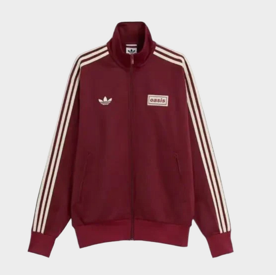 oasis Live 25 Tracksuit top Burgundy – Retro Football Classics